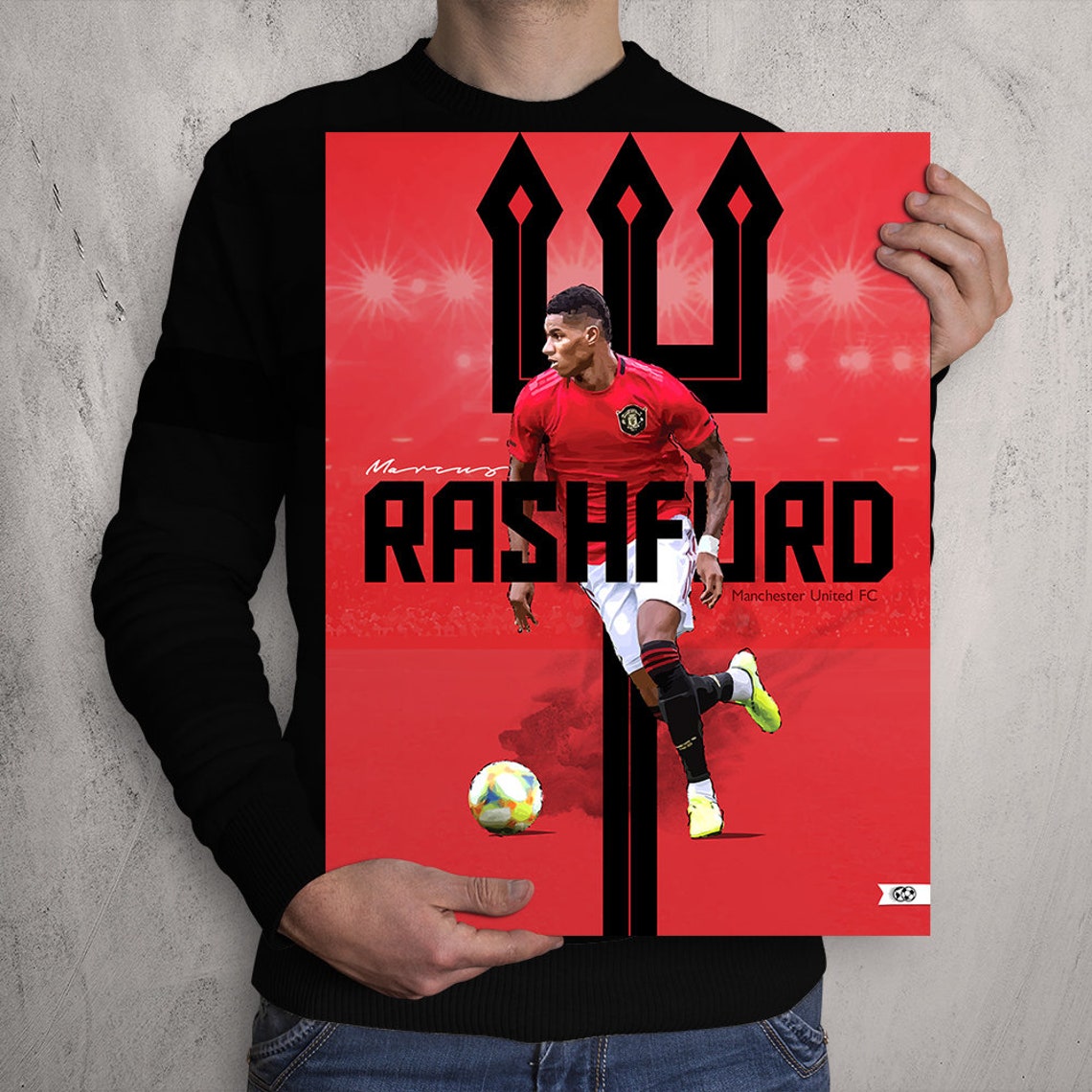 Marcus Rashford Print / Rashford Poster / Manchester United FC | Etsy