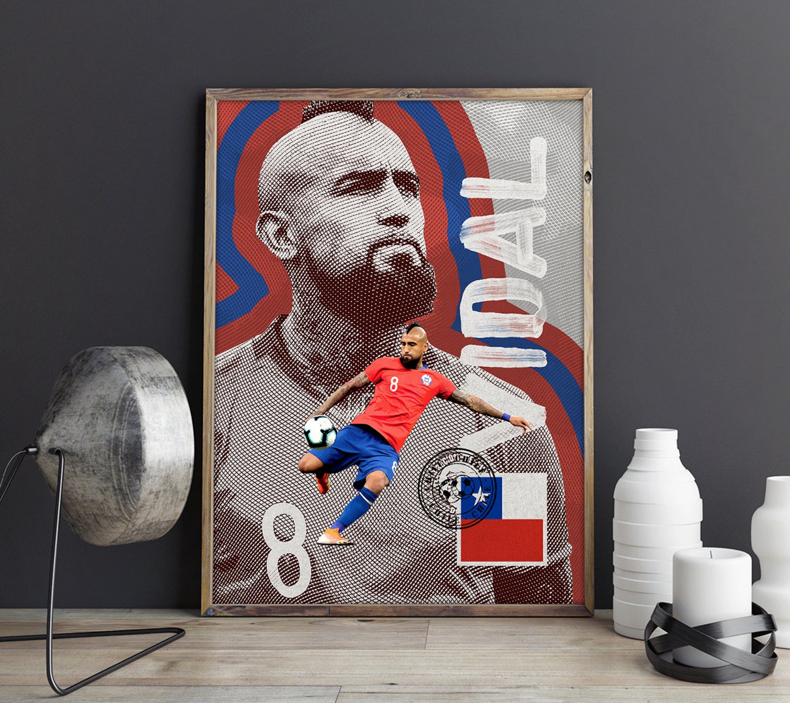 Arturo Vidal Chile National Team / Vidal Print / Vidal - Etsy