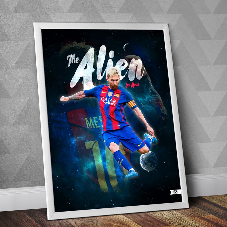 The Alien / Lionel Messi Print / Leo Messi Print / FC | Etsy
