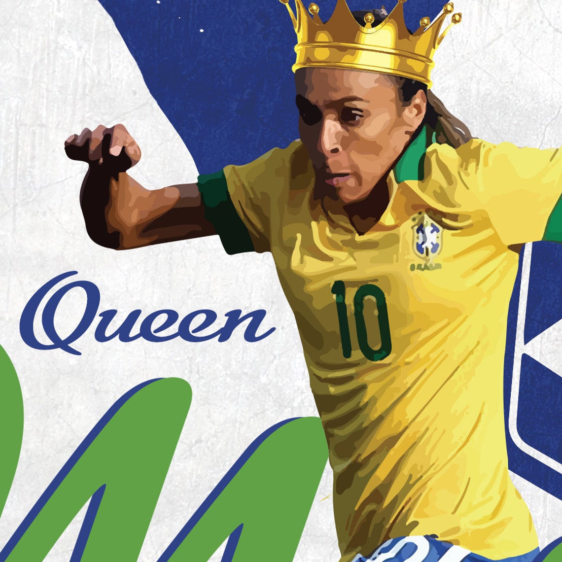 Queen Marta / The Queen of football / Marta Print / Brazil / | Etsy
