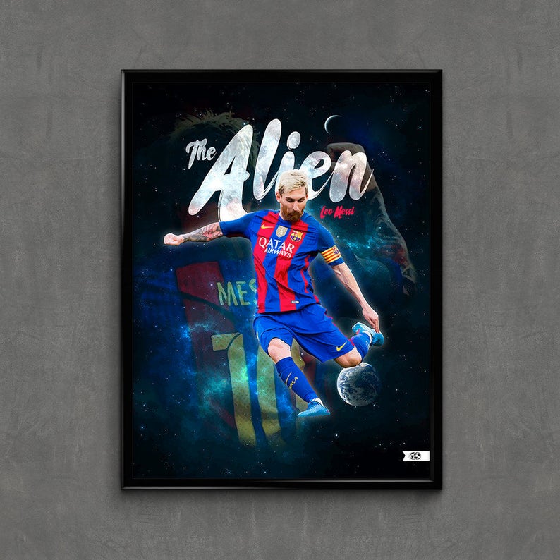 The Alien / Lionel Messi Print / Leo Messi Print / FC | Etsy