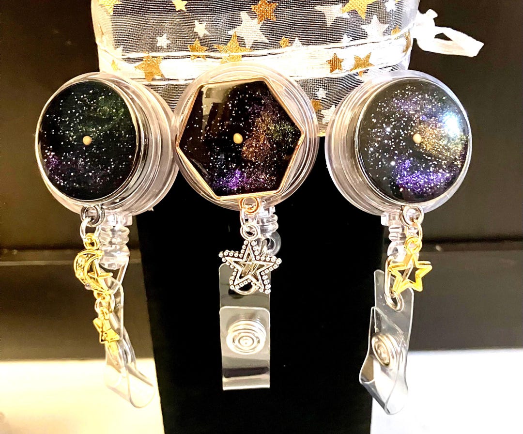 Galaxy Badge Reels- Mustard Seed in Space Themed Accessories for ...
