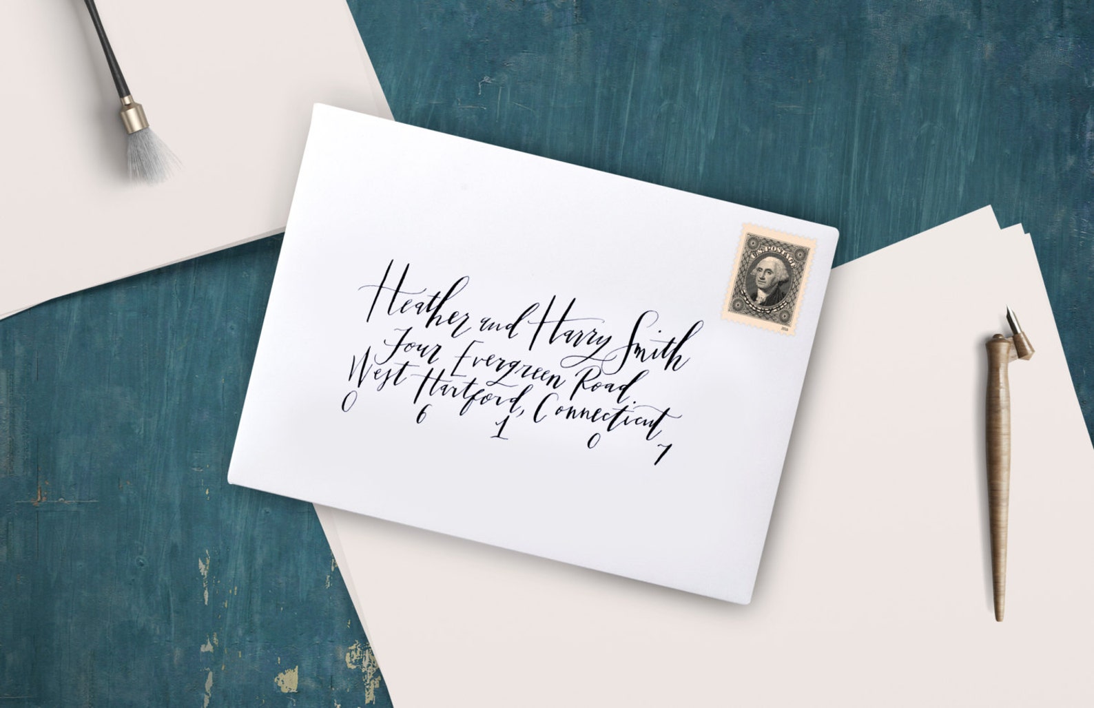 Envelope Calligraphy Smith Text - Etsy