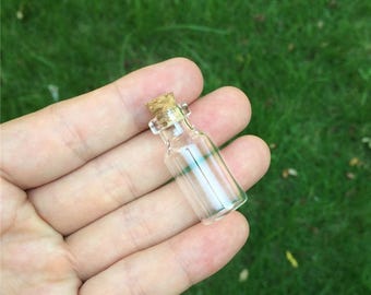 100pcs 16x50x06mm 5ml Mini Clear Glass Bottles With Cork Small | Etsy