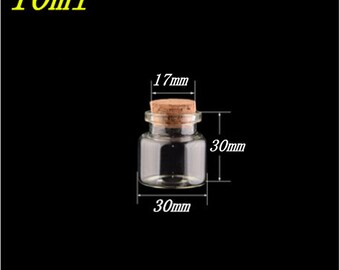50units 30x50x17mm 20ml Cute Glass Vials Glass Bottles with | Etsy