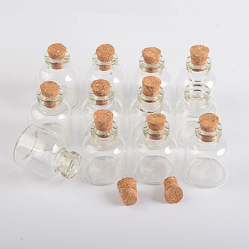 100 Units 4ml Mini Transparent Glass Carboys Cork Vials Jars - Etsy