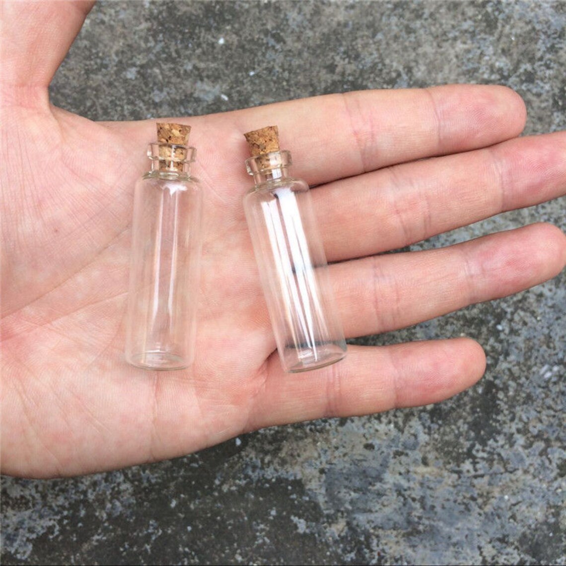 100pcs 16x50x06mm 5ml Mini Clear Glass Bottles With Cork Small | Etsy