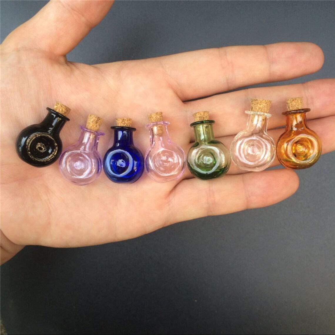Mini Glass Flask Bottles XO Jars With Cork Little Bottles - Etsy