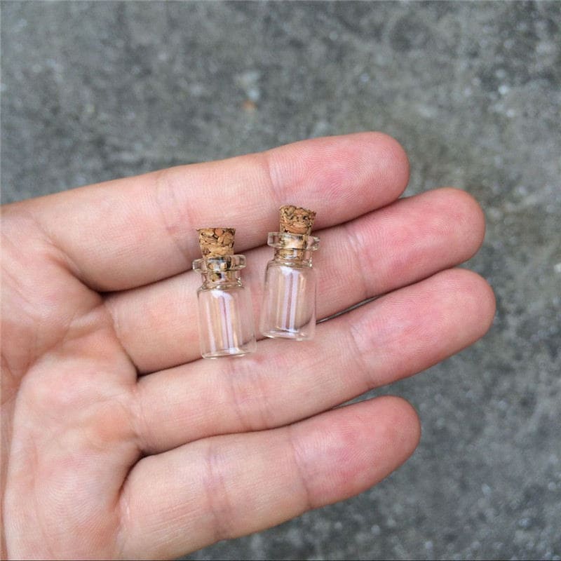 100pcs 10x18x5mm 0.5ml Mini Glass Bottles With Cork Empty - Etsy