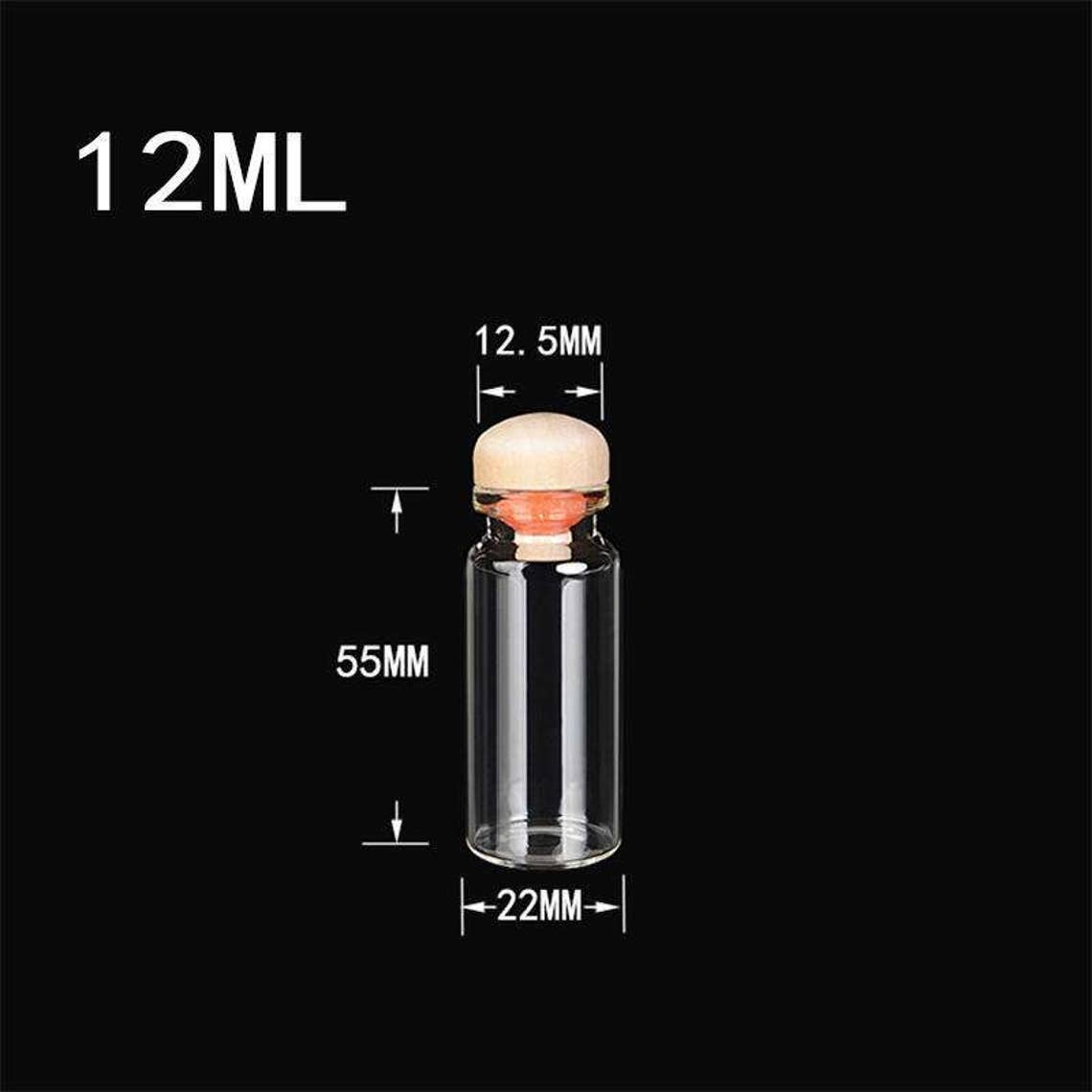 12ml 225512.5mm 100pcs Transparent Glass Jars With Hardwood - Etsy