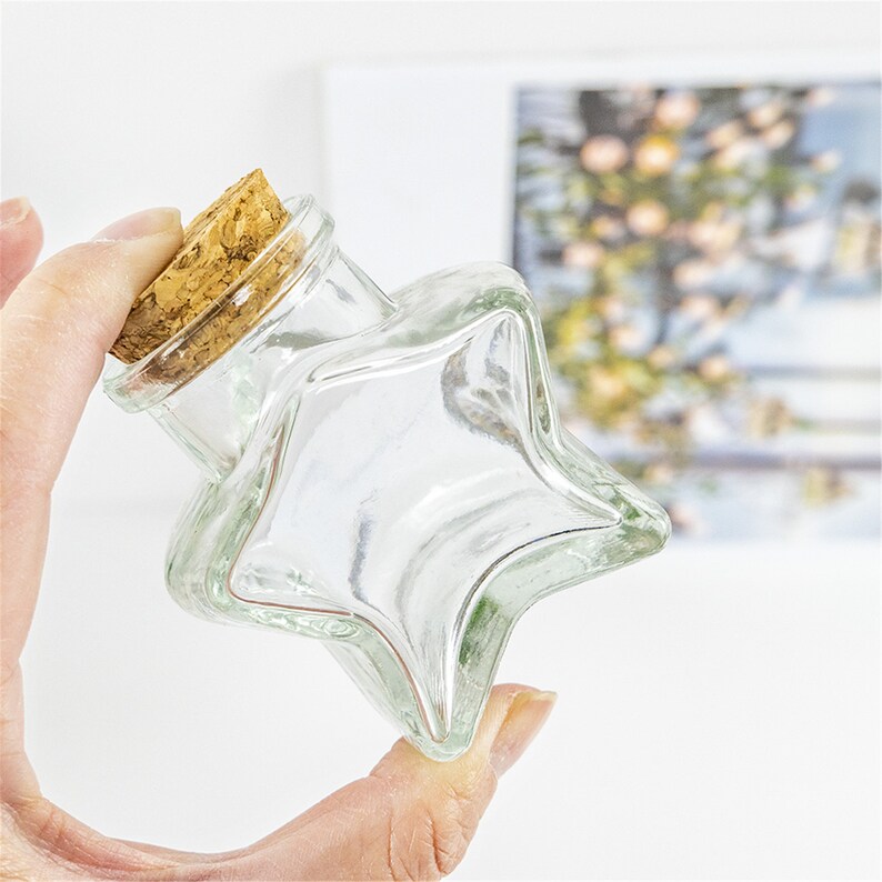 6pcs Small Star Shaped Clear Glass Storage Jar Bottle | Etsy