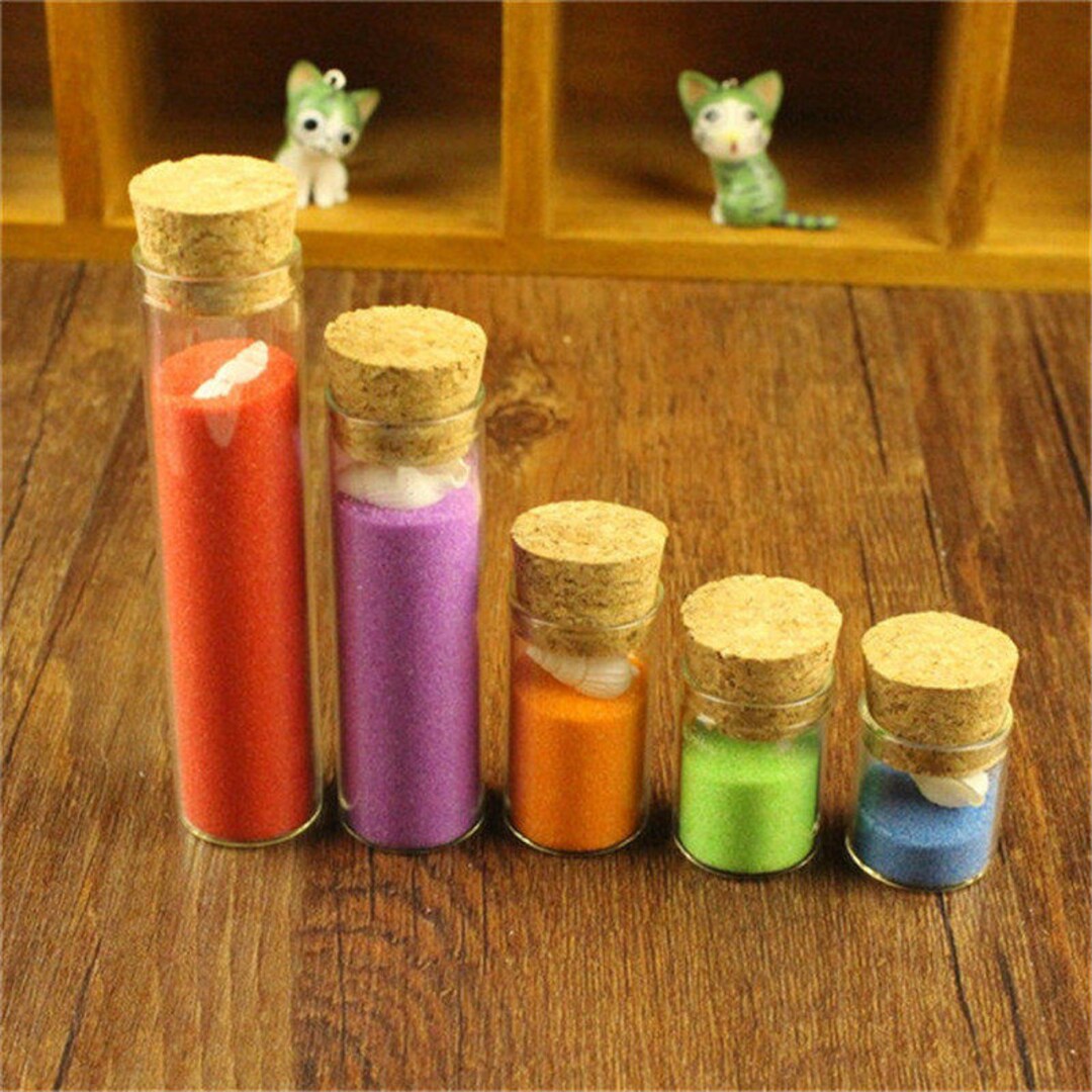 24pcs Mini Glass Jars With Corks 4ml 5ml 6ml 18ml 22ml Test Tube Jar ...