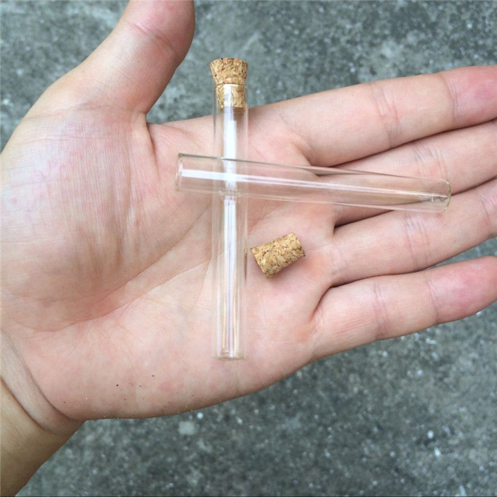 100pcs 10x75x7mm 4ml Mini Clear Glass Straight Test Tube - Etsy