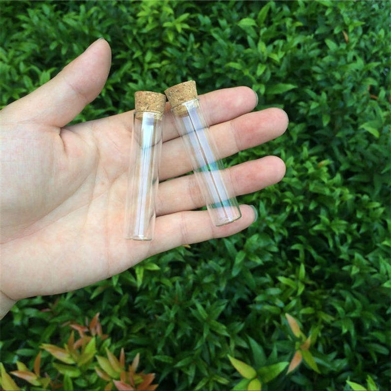 100pcs 16x65x14mm 6ml Mini Glass Jars With Corks Wide-mouth | Etsy