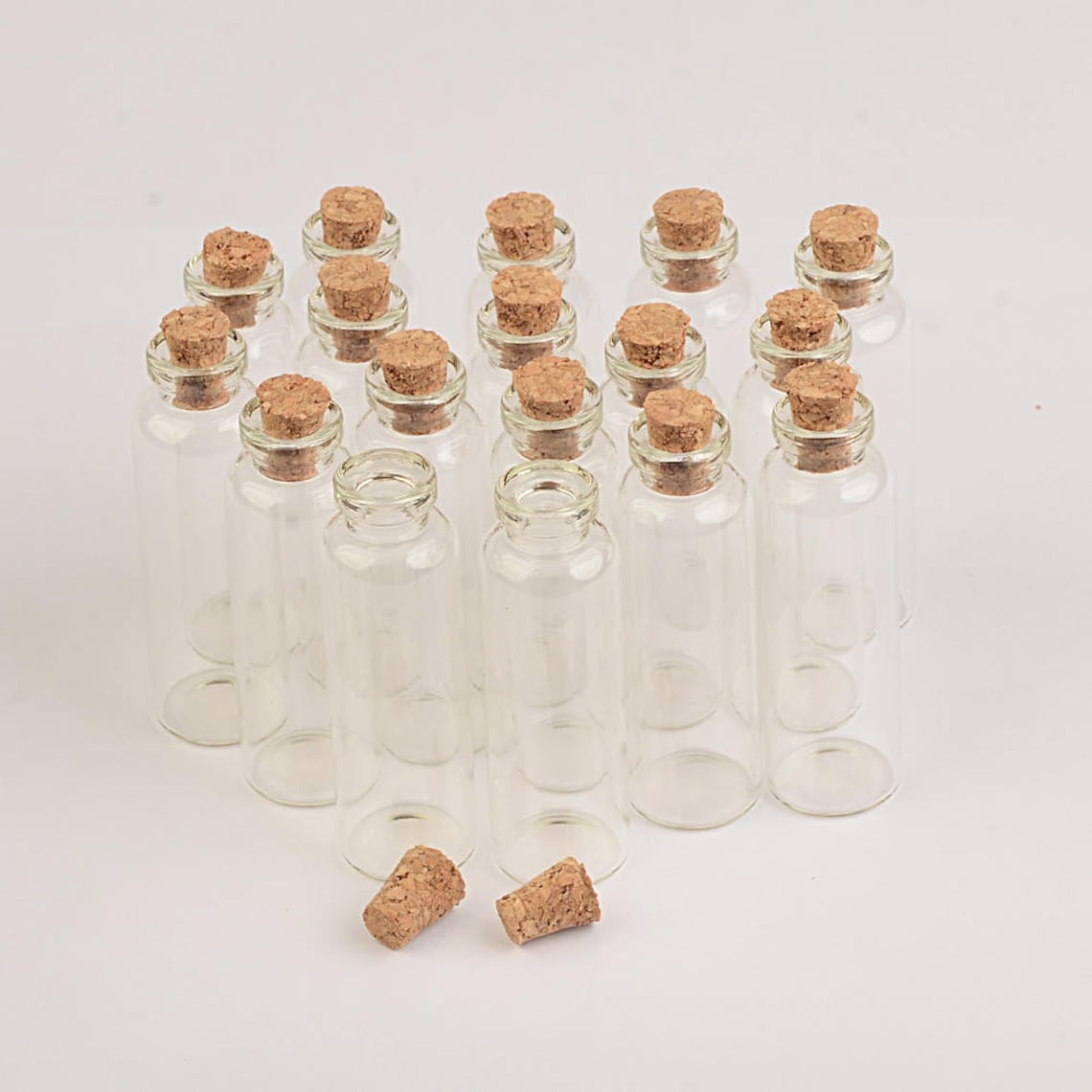 100pcs 16x50x06mm 5ml Mini Clear Glass Bottles With Cork Small | Etsy