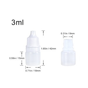 20pcs 3ml 5ml 10ml 15ml 20ml 30ml 50ml 100ml Liquid Dropper Refillable Bottles Plastic ...