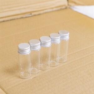 50 Pieces 5ml 6ml 8ml 10ml 12ml 15ml 20ml 25ml 30ml Glass Bottles With ...