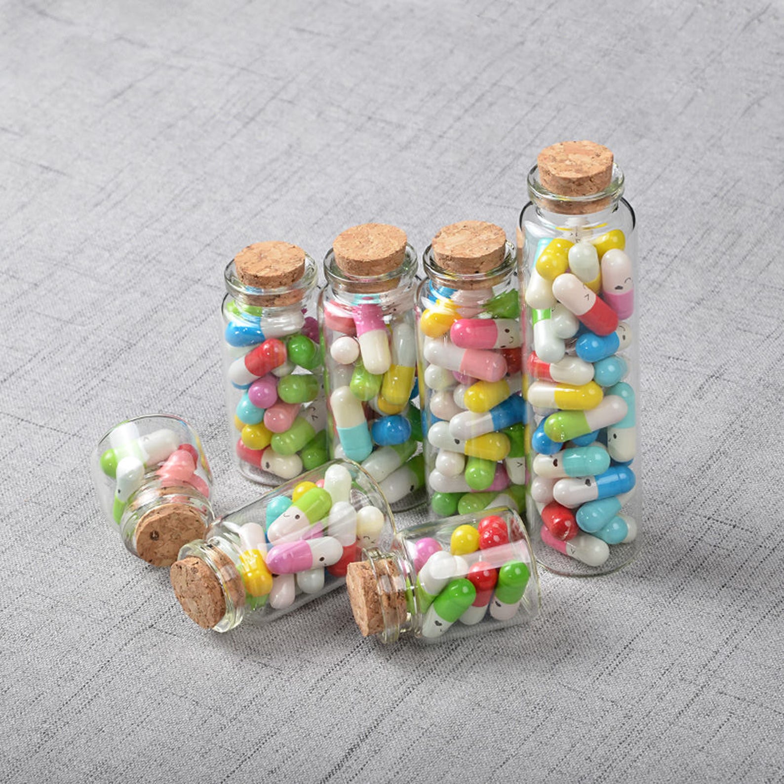 50pcs 10ml 15ml 20ml 25ml 30ml 40ml 55ml Glass Bottles With - Etsy