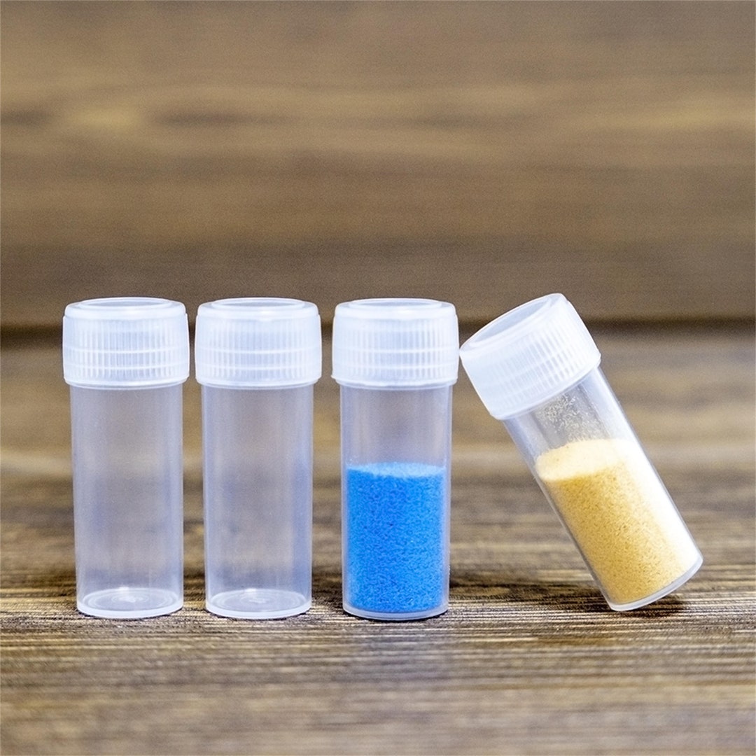 5ml Plastic Sample Bottle Test Tube Mini Bottles Leak Proof Cap Vials ...