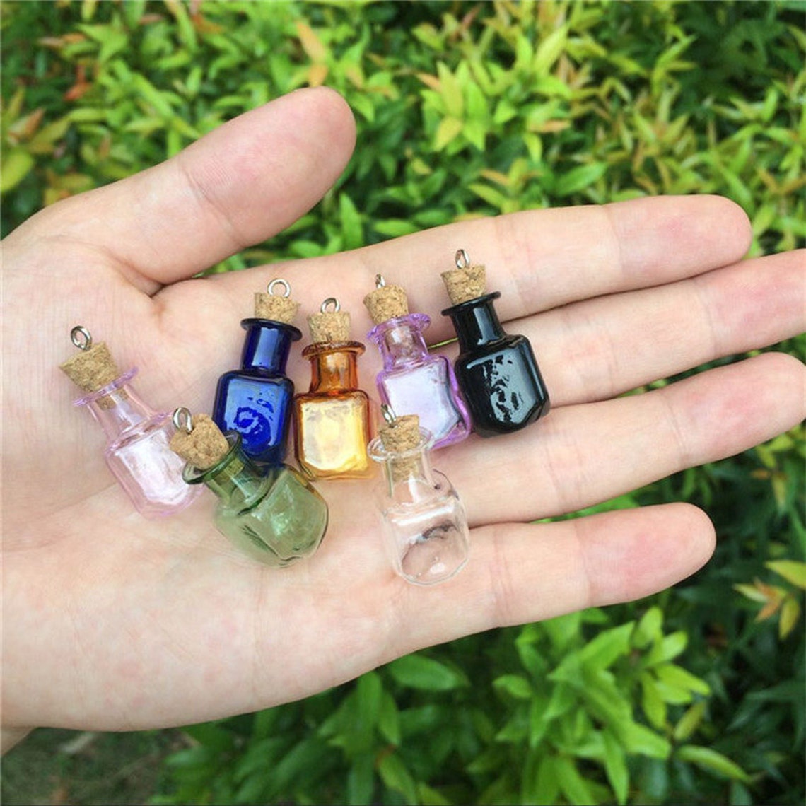 Cute Colour Bottles Metal Loop Mini Wishing Bottles Rectangle - Etsy