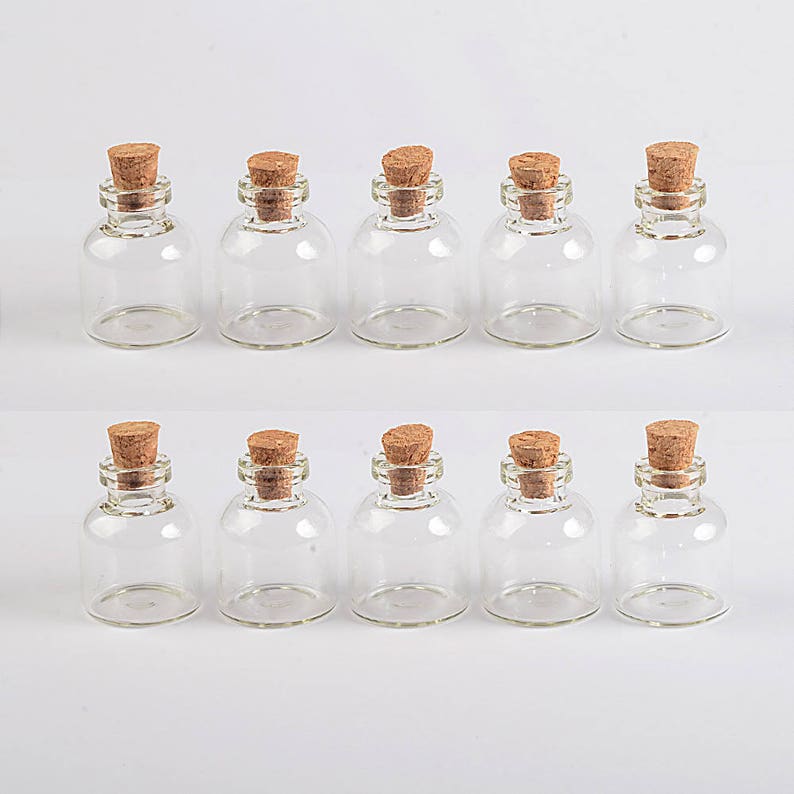 100 Units 4ml Mini Transparent Glass Carboys Cork Vials Jars - Etsy