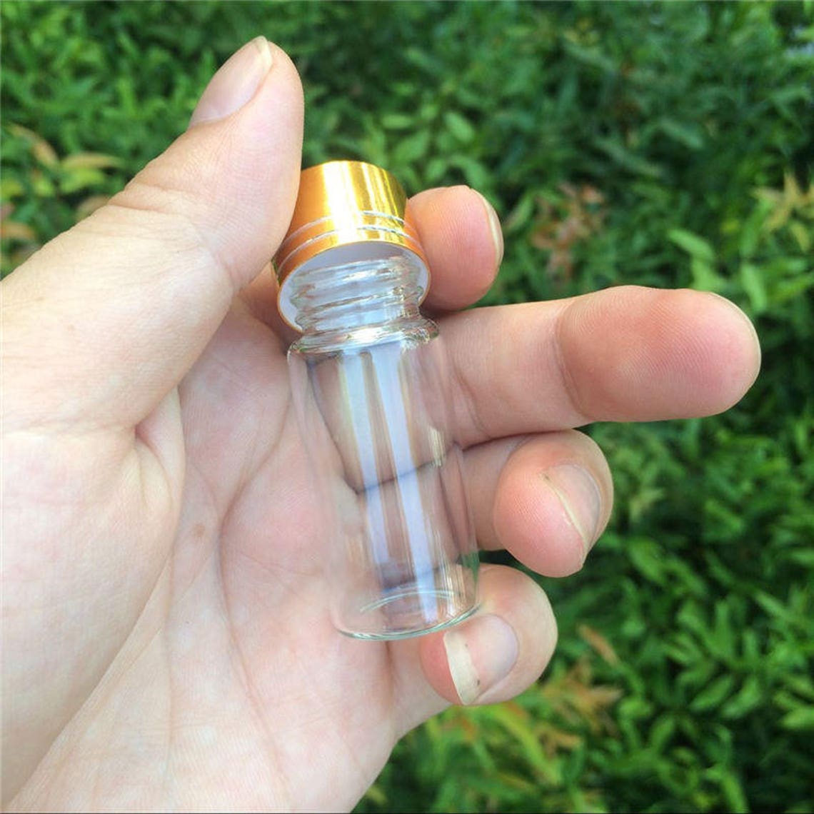 100pcs 5ml 6ml 7ml 10ml 14ml Mini Glass Bottles with Gold | Etsy
