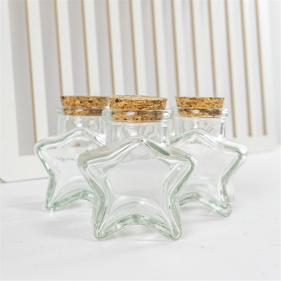 6pcs Small Star Shaped Clear Glass Storage Jar Bottle | Etsy