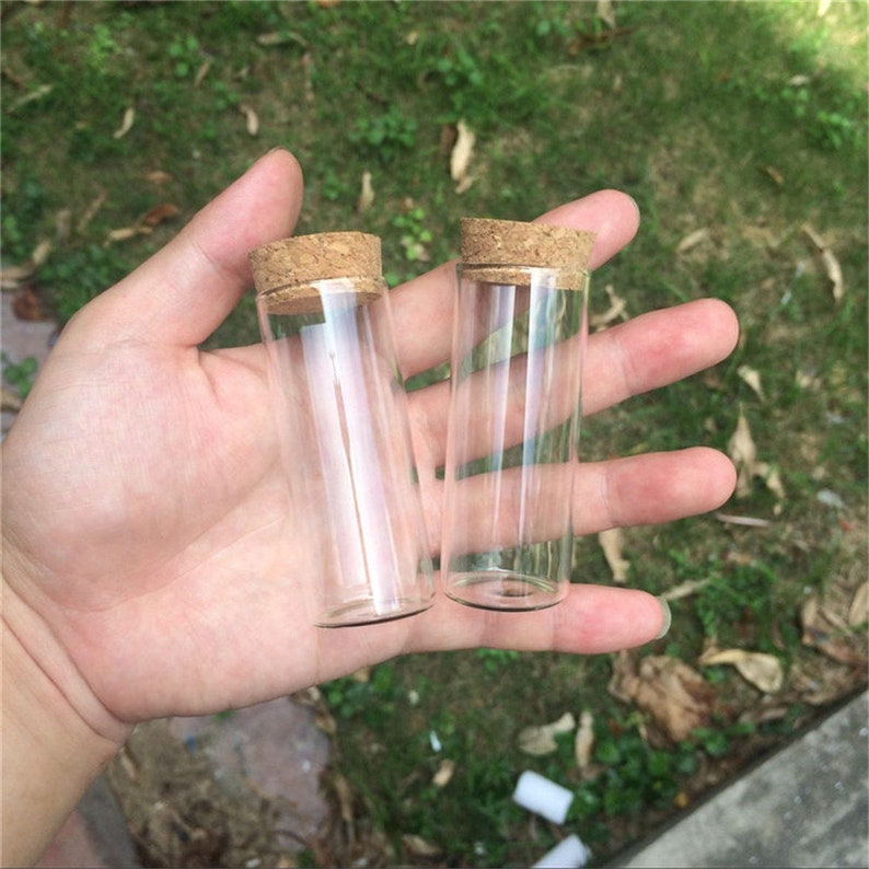 50units 3075mm 35ml Tiny Glass Vials Jars Test Tube With Cork - Etsy