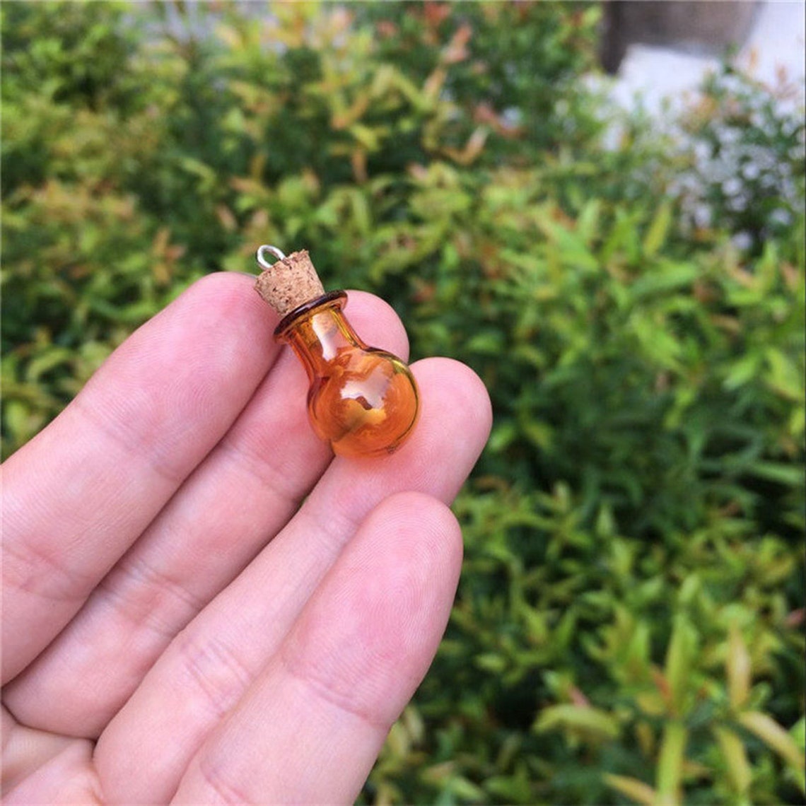 Mini Bottles Pendants With Loop Bulb Shape Cute Bottles Corks - Etsy