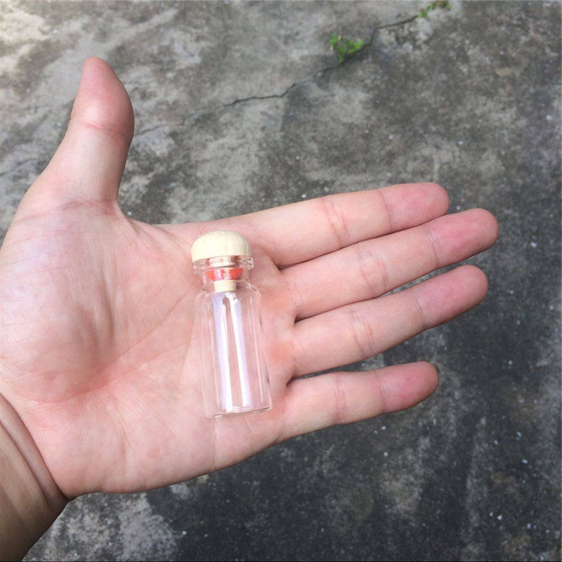12ml 225512.5mm 100pcs Transparent Glass Jars With Hardwood - Etsy