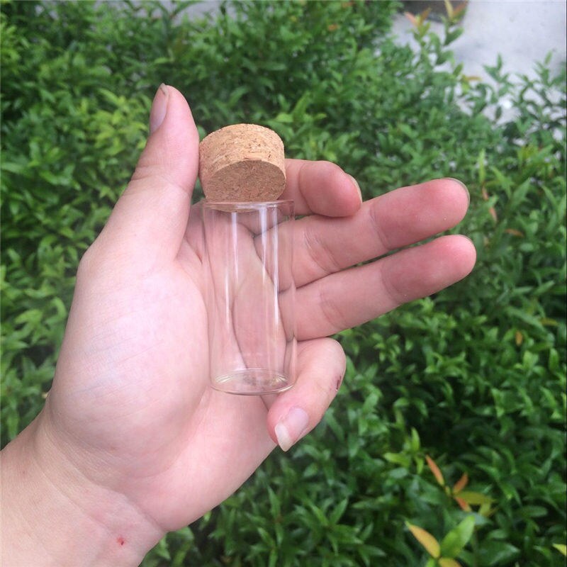 24pcs Empty Glass Transparent Bottles Corks Cover Test Tube - Etsy