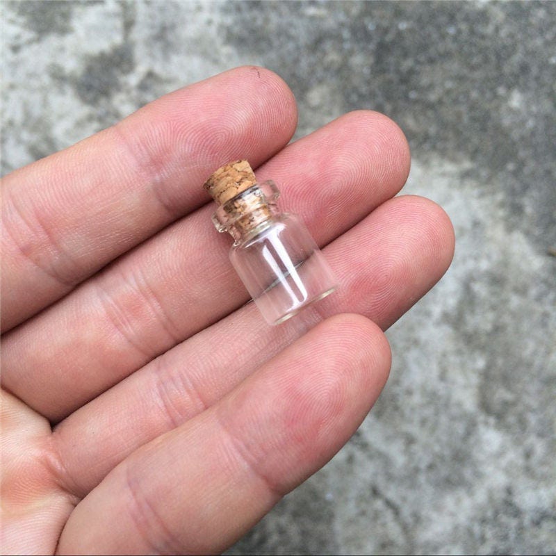 100pcs 12x18x5mm 0.5ml Mini Glass Bottles With Cork Empty | Etsy