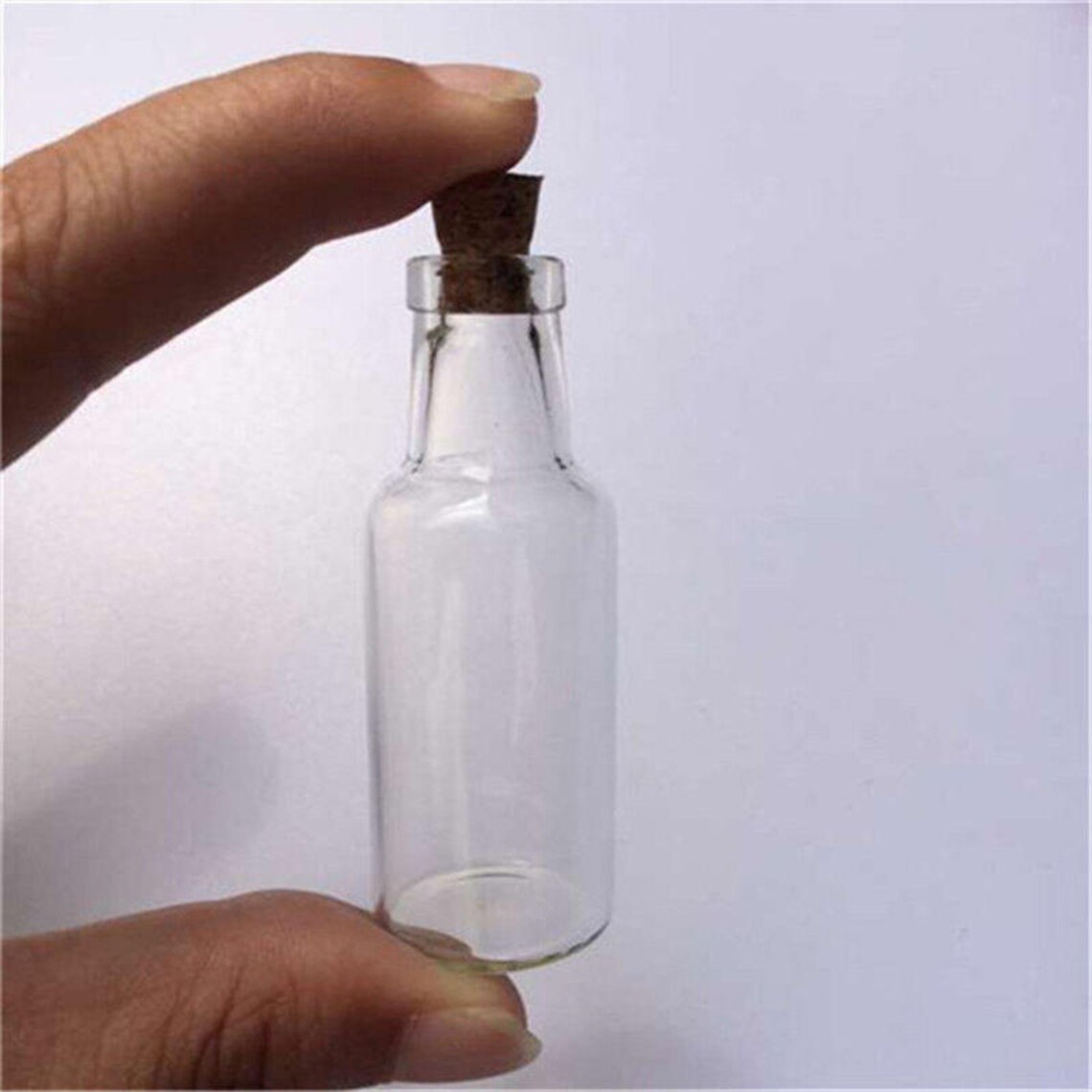 12ml Mini Transparent Glass Bottles With Cork Stopper Clear - Etsy