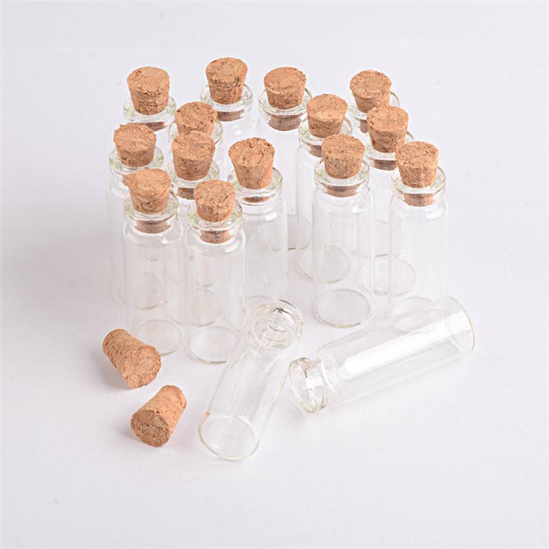 100pcs 12x35x5mm 2ml Mini Glass Bottles With Cork Empty Small | Etsy