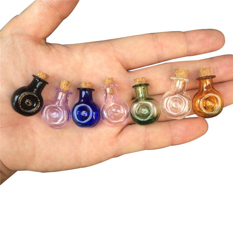 Mini Glass Flask Bottles XO Jars With Cork Little Bottles - Etsy