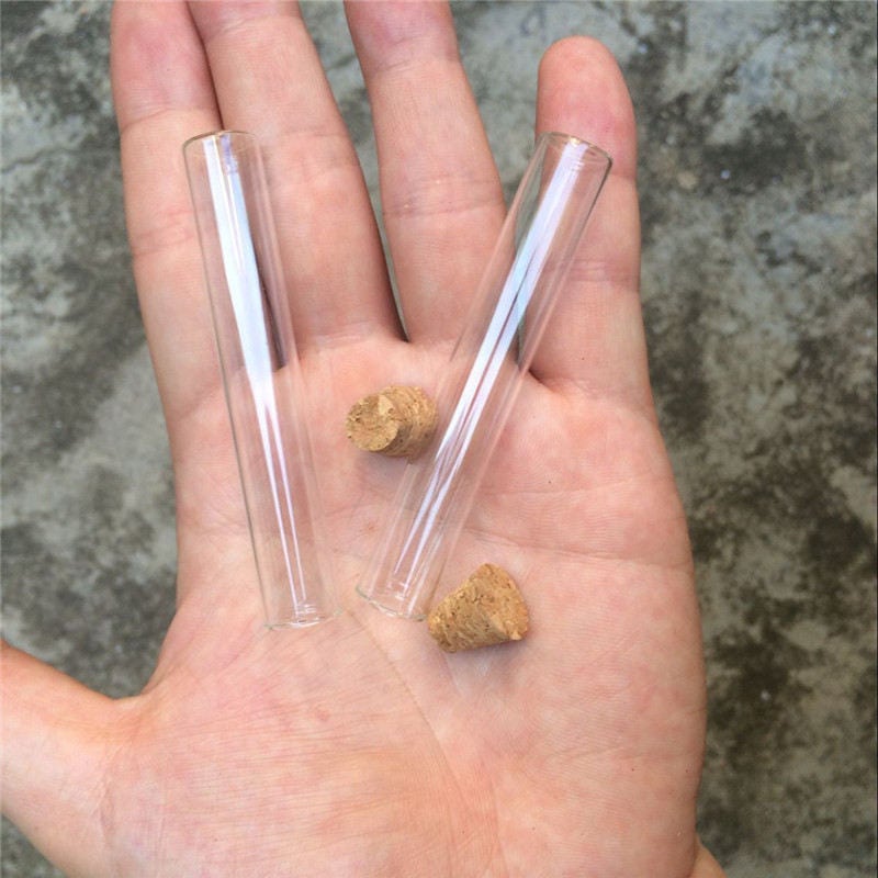 100pcs 12x75x10mm 5ml Mini Clear Glass Straight test tube | Etsy