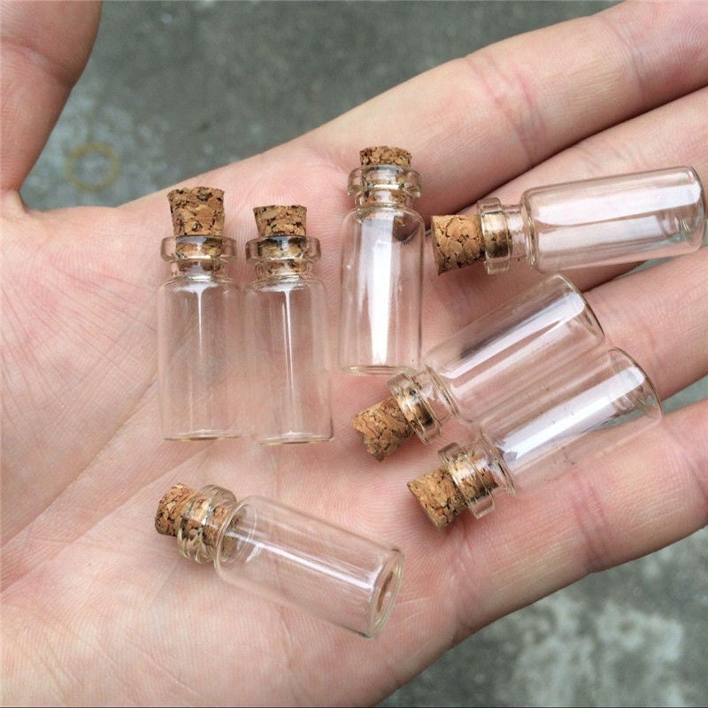 100pcs 12x24x5mm 0.8ml Mini Glass Bottles With Cork Empty - Etsy
