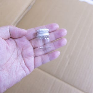 50 Pieces 5ml 6ml 8ml 10ml 12ml 15ml 20ml 25ml 30ml Glass Bottles With ...