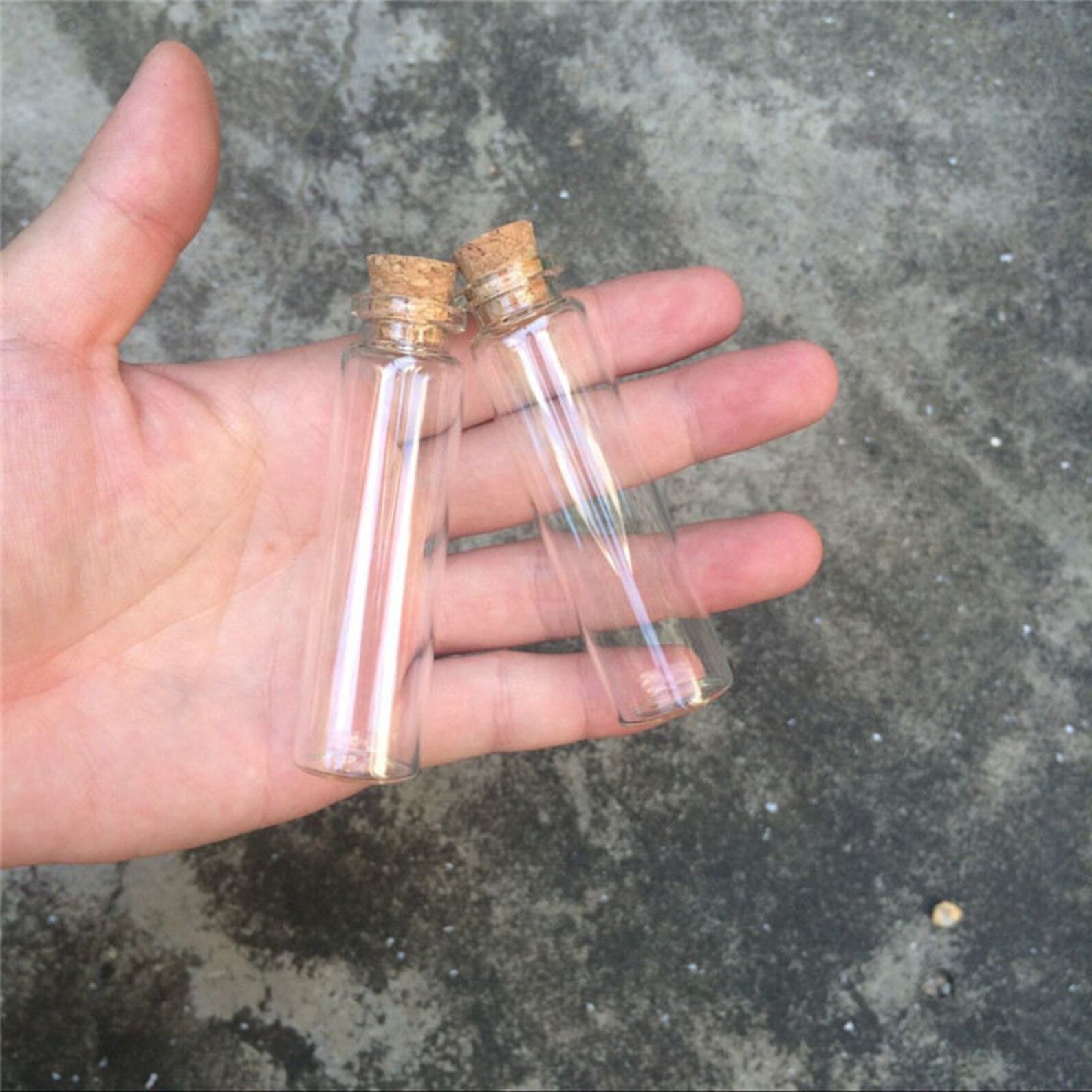 100pcs 22x80x12.5mm 20ml Mini Clear Glass Bottles with Corks | Etsy