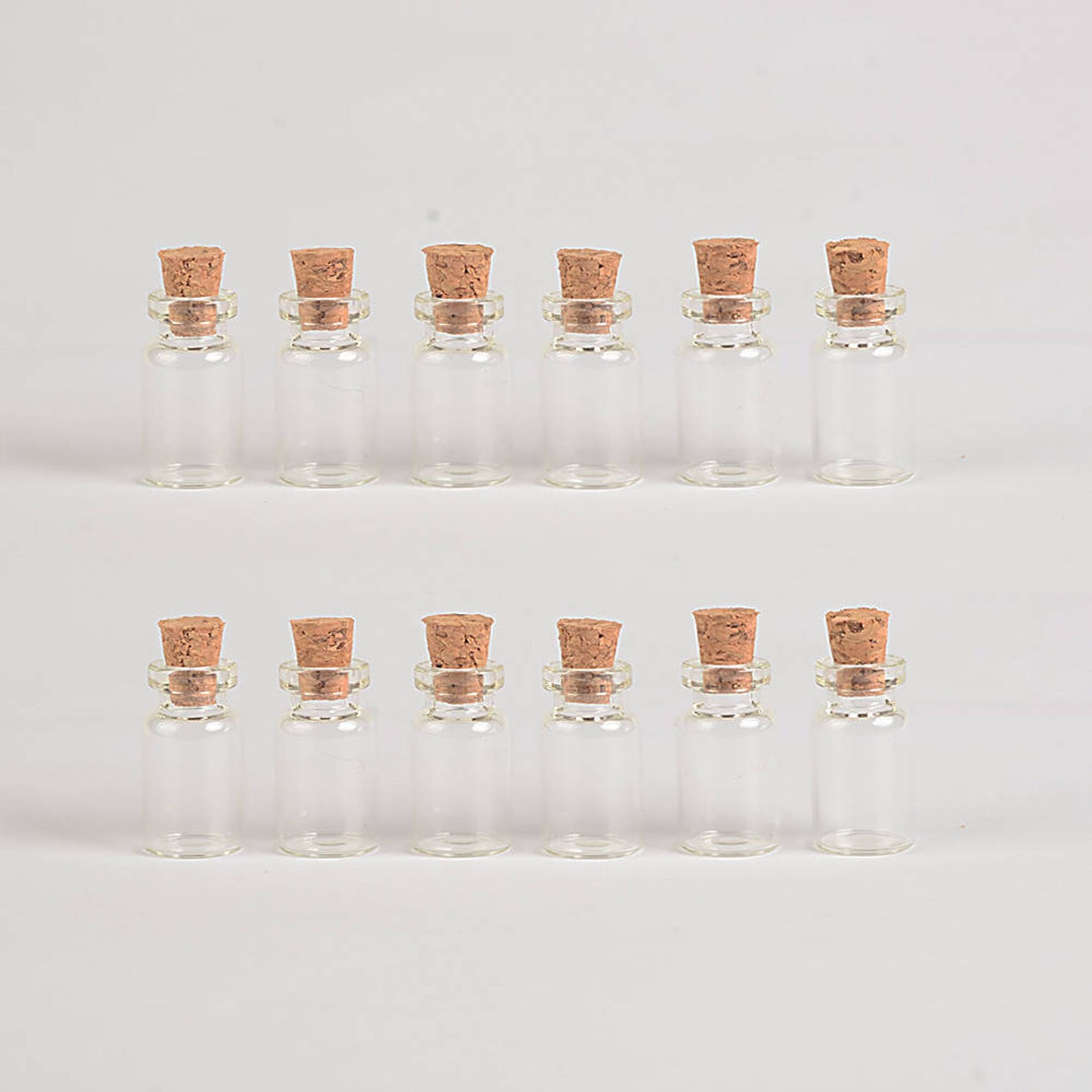 100pcs 13x24x06mm 1ml Mini Clear Glass Bottles With Cork Empty | Etsy