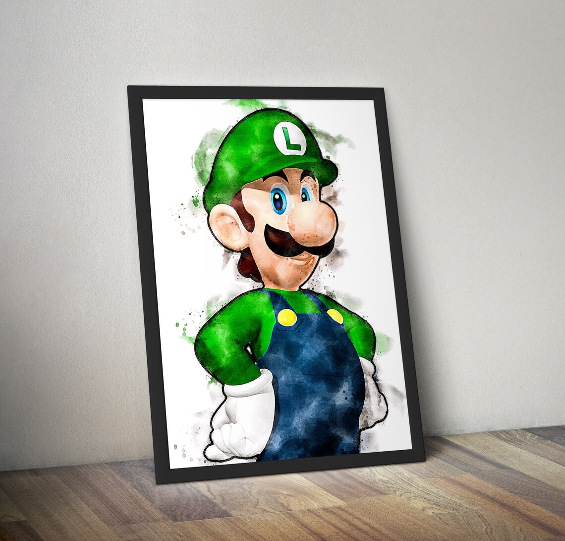 PRINTABLE Set of 3 Super Mario Watercolor Room Decor Wall Art Poster ...