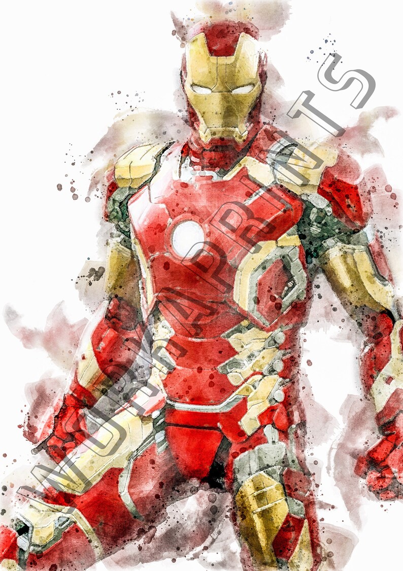 Iron Man PRINTABLE Poster Set of 5 Room Decor Wall Art Poster ...