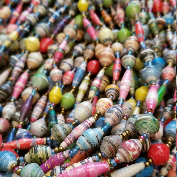 Upcycled Paper Bead - Etsy