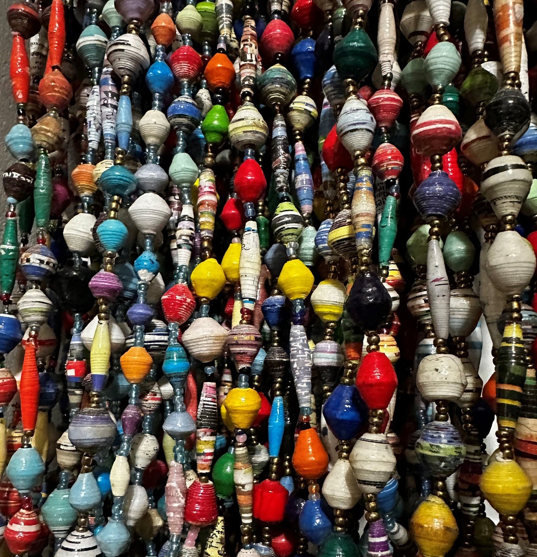 Beautiful Ugandan Paper Bead Necklaces - Etsy