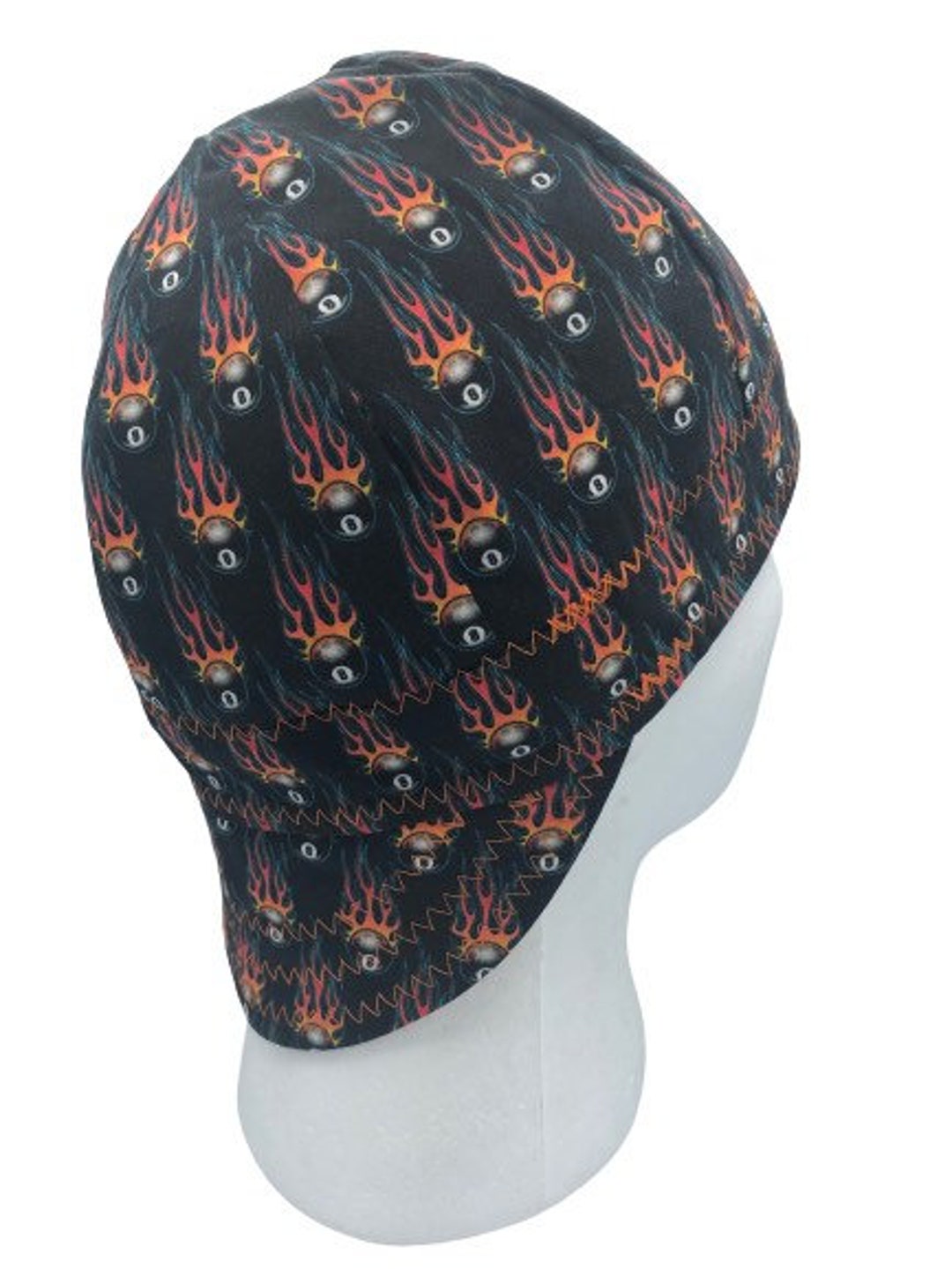Welding Cap Flaming 8 Ball Handmade Reversible Hat - Etsy