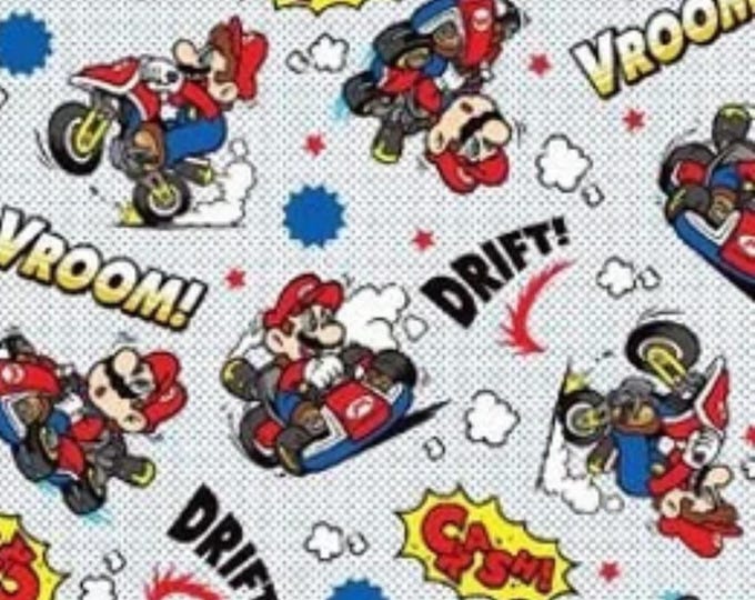 Nintendo Mario Kart Fabric by the Yard - Etsy