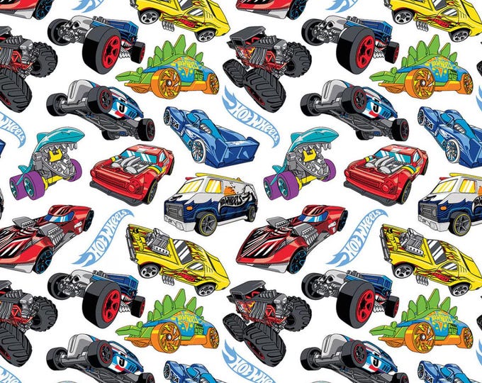 Hot Wheels Fabric by the Yard - Etsy