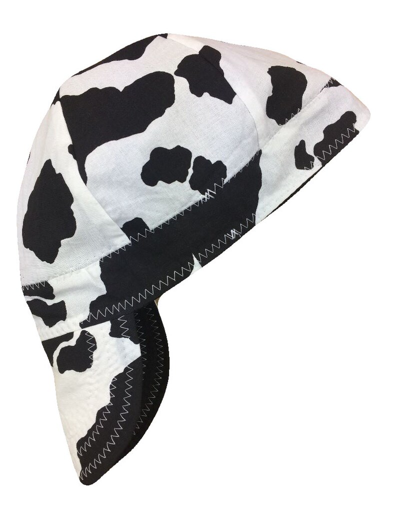Welding Cap Cow Print Handmade Reversible Hat | Etsy