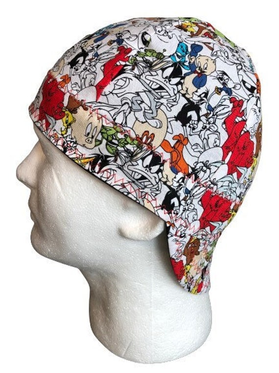 Welding Cap Cartoon Reversible Hat Handmade With Black on | Etsy
