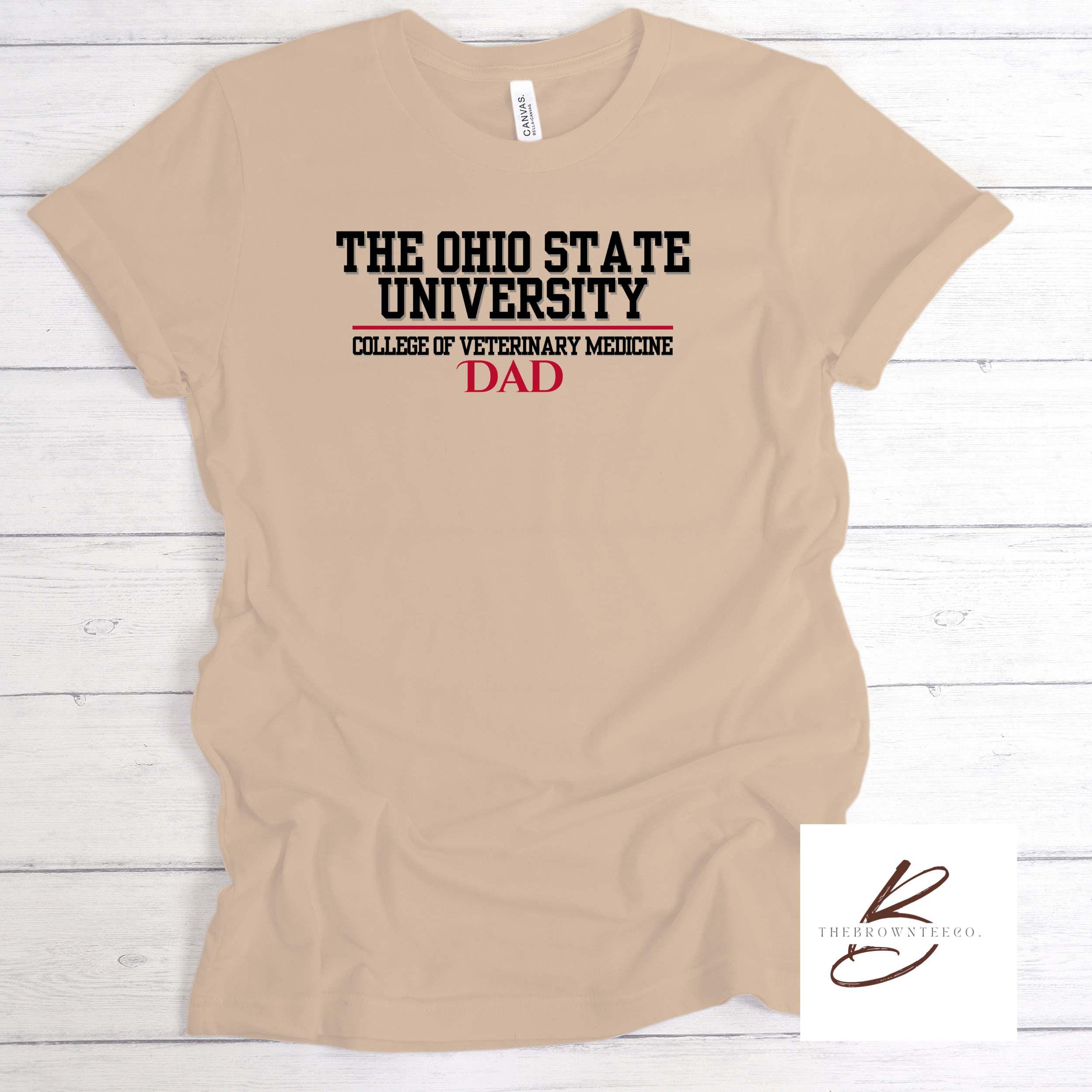 Ohio State Vet Med Dad T-shirt, Buckeye State Veterinarian Tee, Animal ...